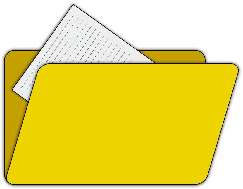 Painted Yellow File With A White Sheet Free Image Download