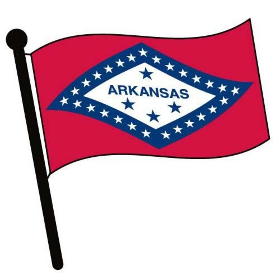 Painted Arkansas Flag free image download