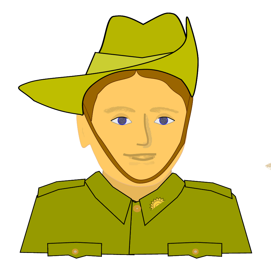 Digger Anzac Soldier drawing free image download
