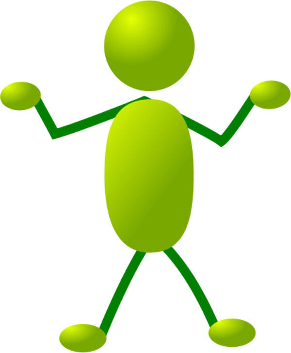 Green Stick Figure drawing free image download