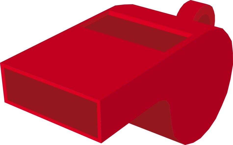 Red whistle on a white background free image download