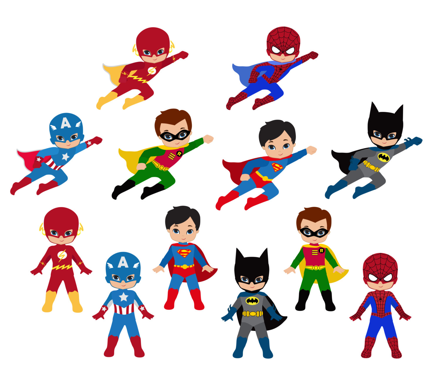 Baby hero set drawing free image download