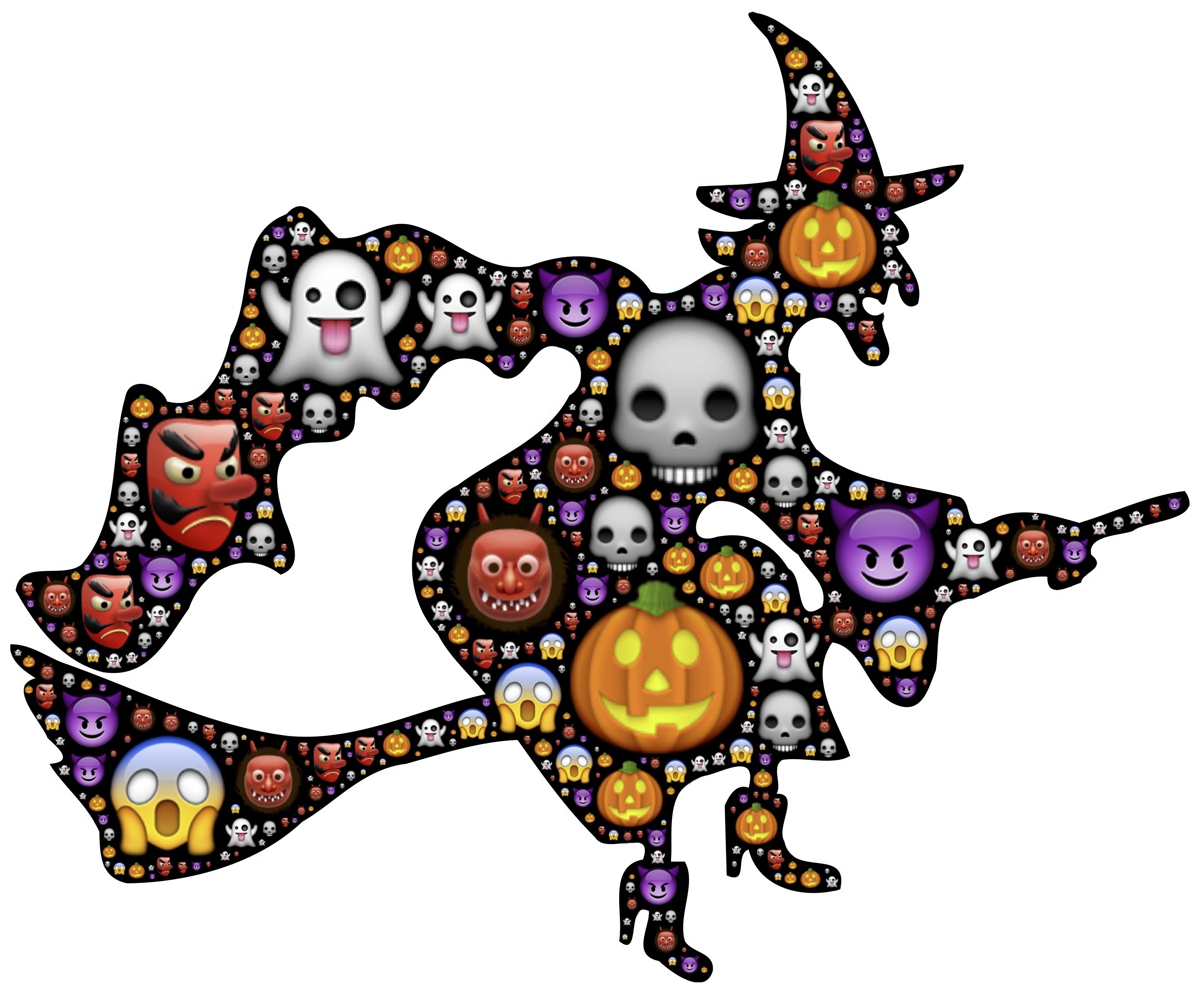 Halloween witch emoji free image download