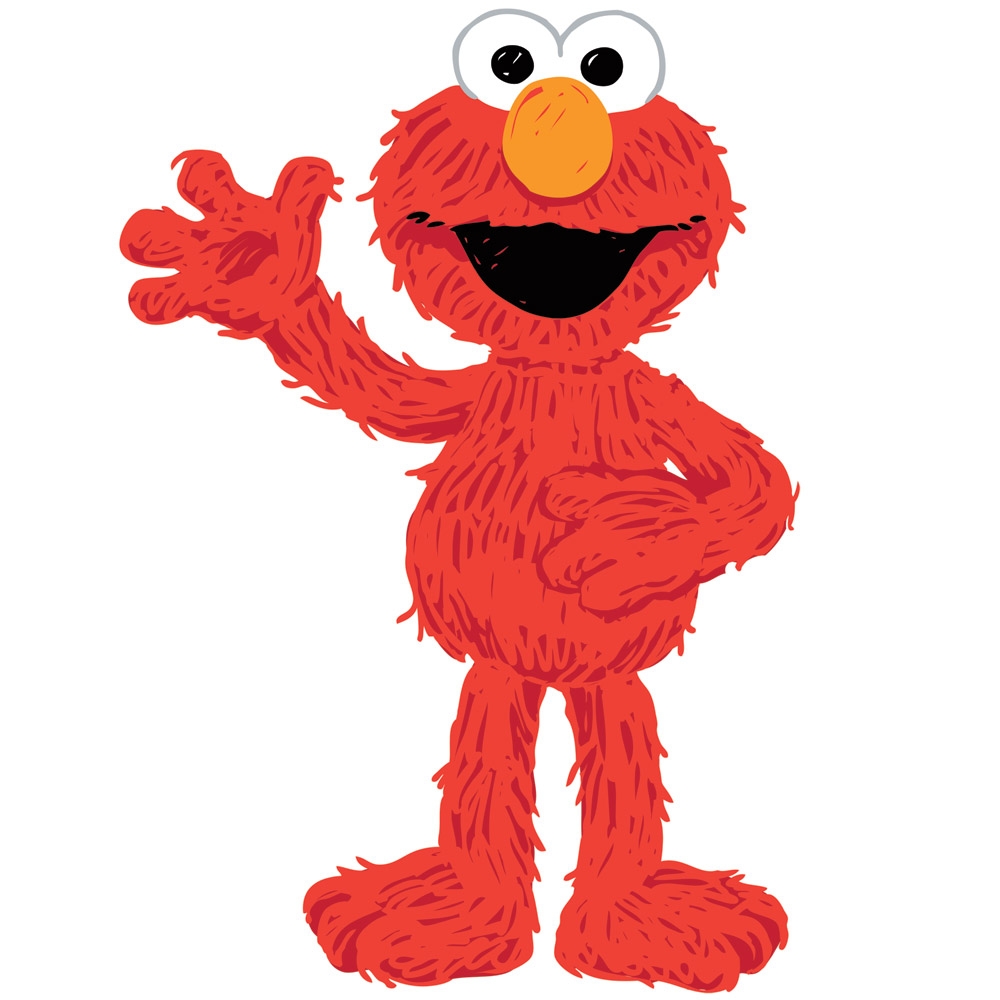 Red monster from Sesame Street show free image download