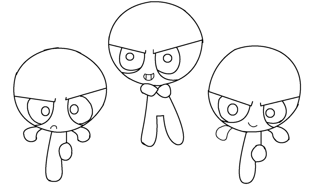 Three abstract persons, outline free image download