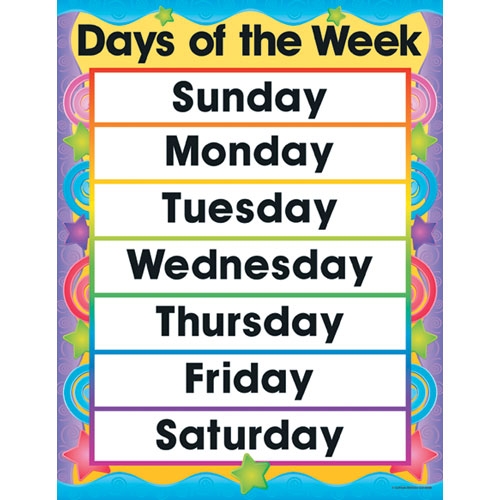 Days of the week drawing free image download