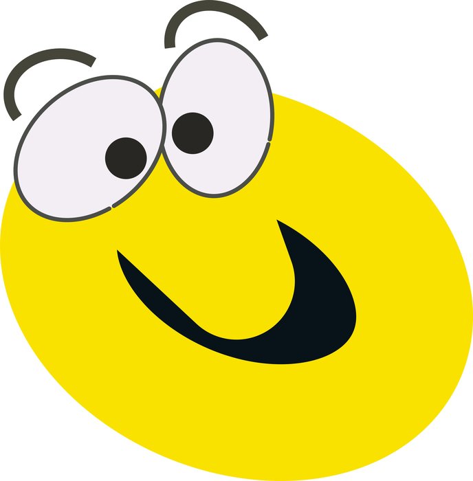 Oval yellow smiley free image download