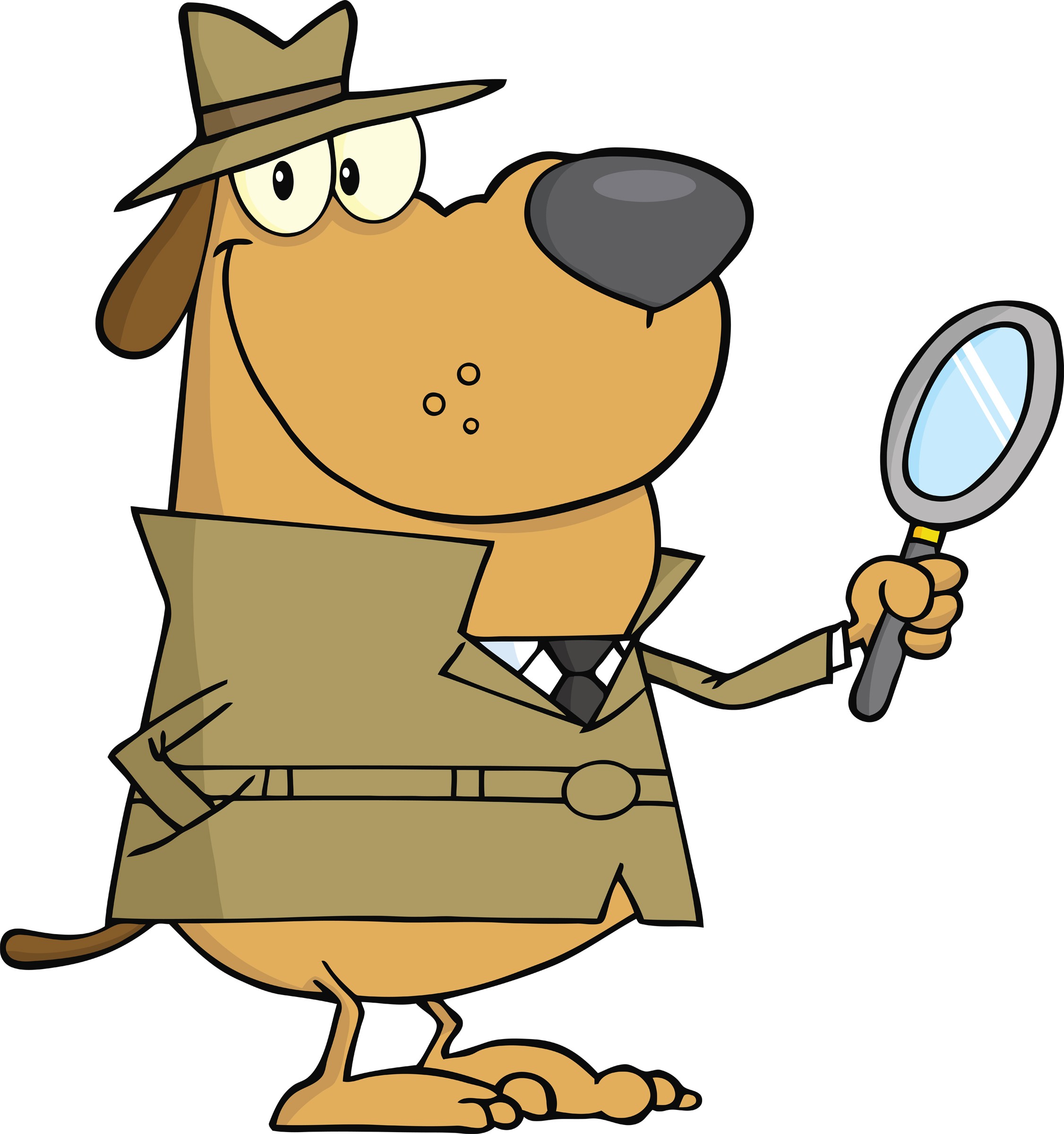 Detective dog drawing free image download