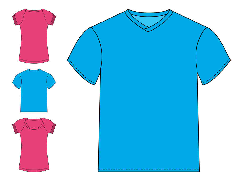 Colored T Shirt drawing free image download