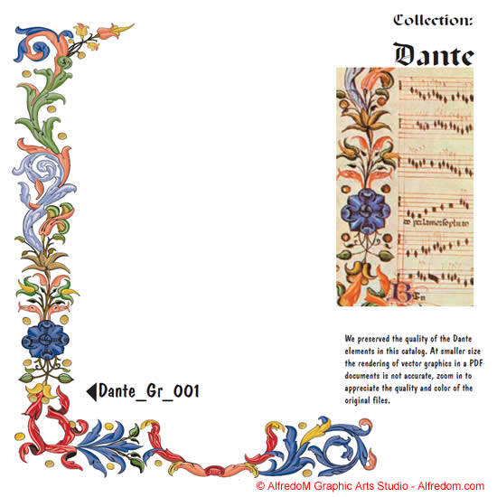 Renaissance Illuminated Manuscripts Borders & Letters Eps free image ...