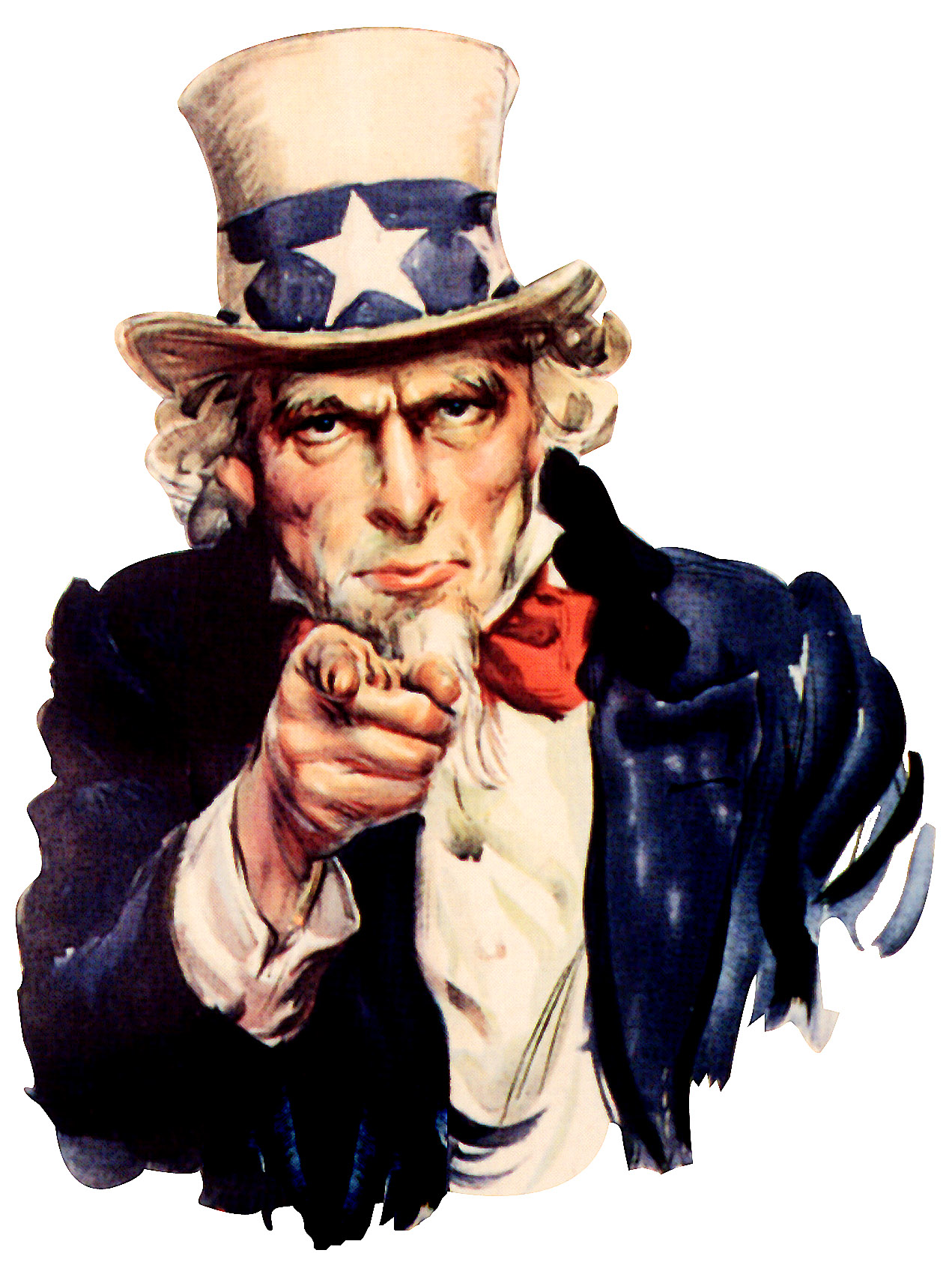 Painted Uncle Sam in a hat with a star free image download