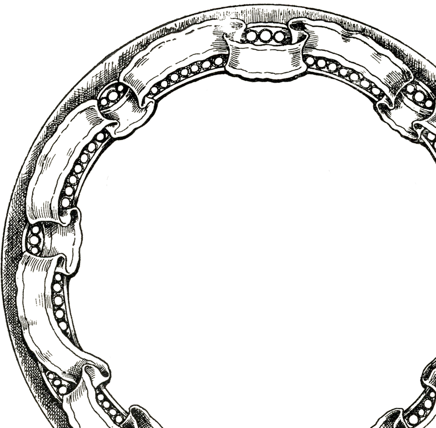 Vintage Round Graphic Frame drawing free image download