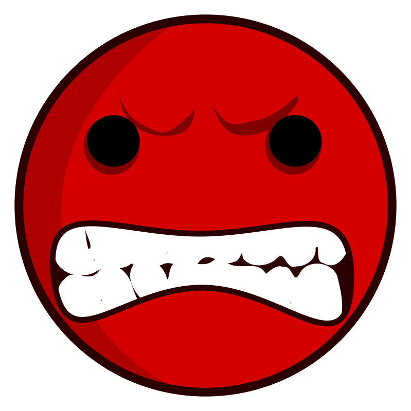 Red angry smiley free image download