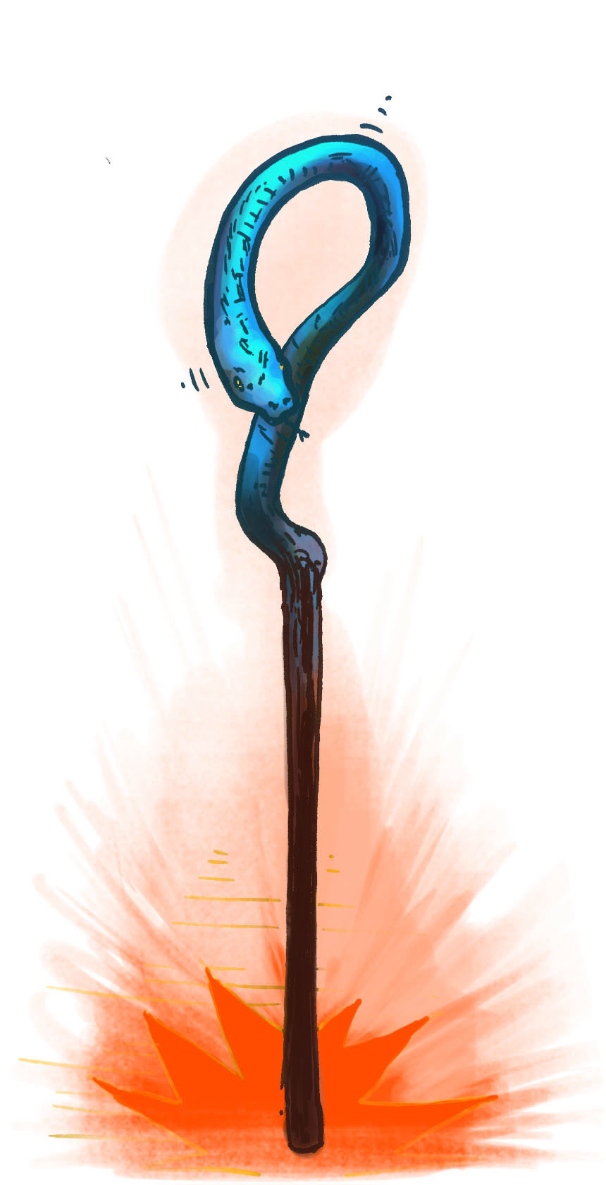 Religious staff drawing free image download