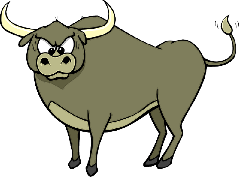 Angry bull grey drawing free image download