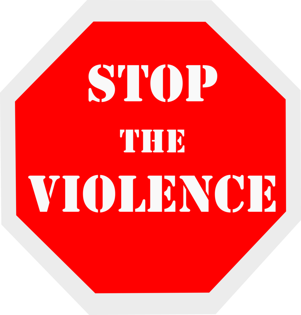Clipart of the Stop The Violence sign free image download