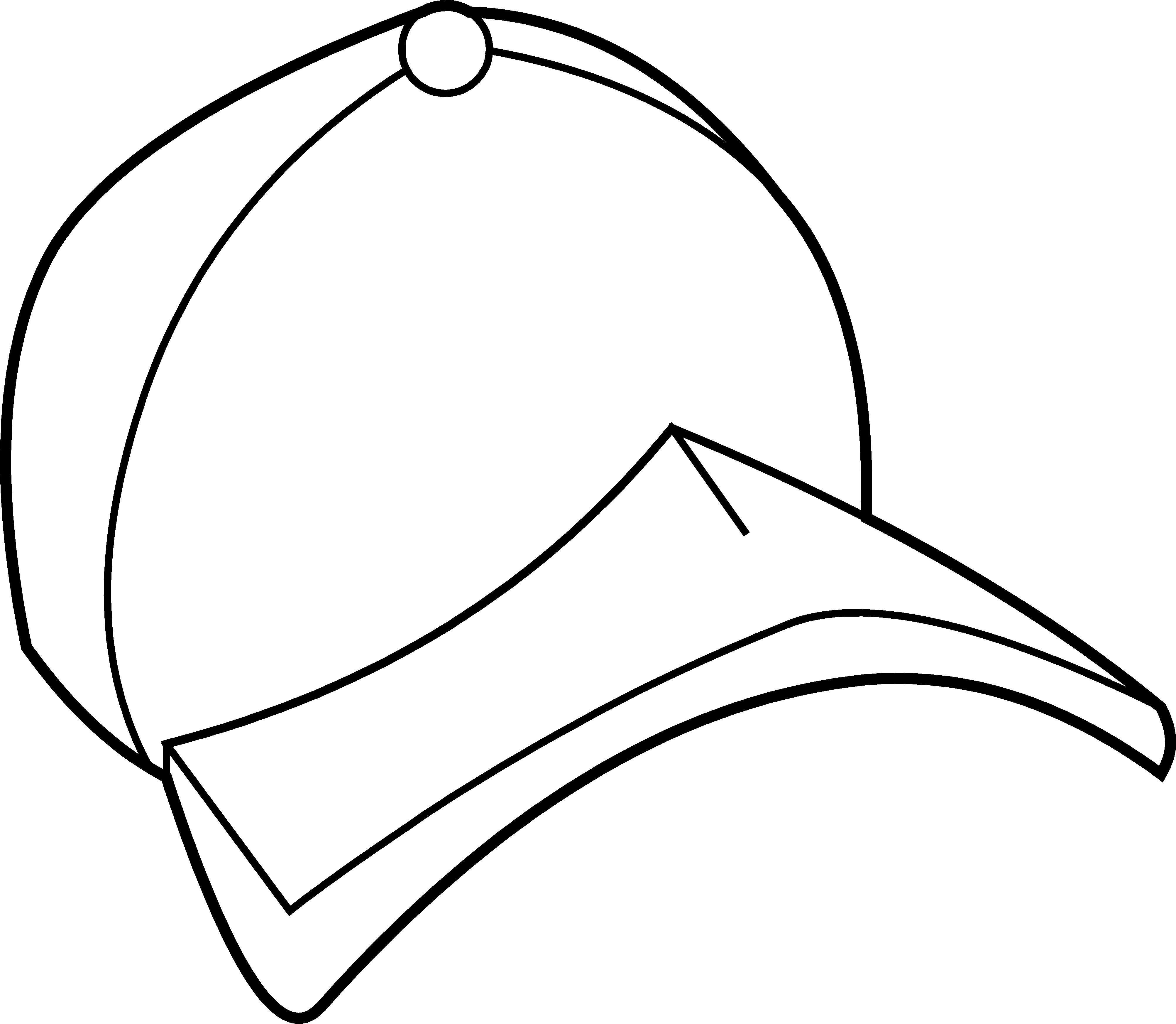 Black and white drawing baseball caps free image download