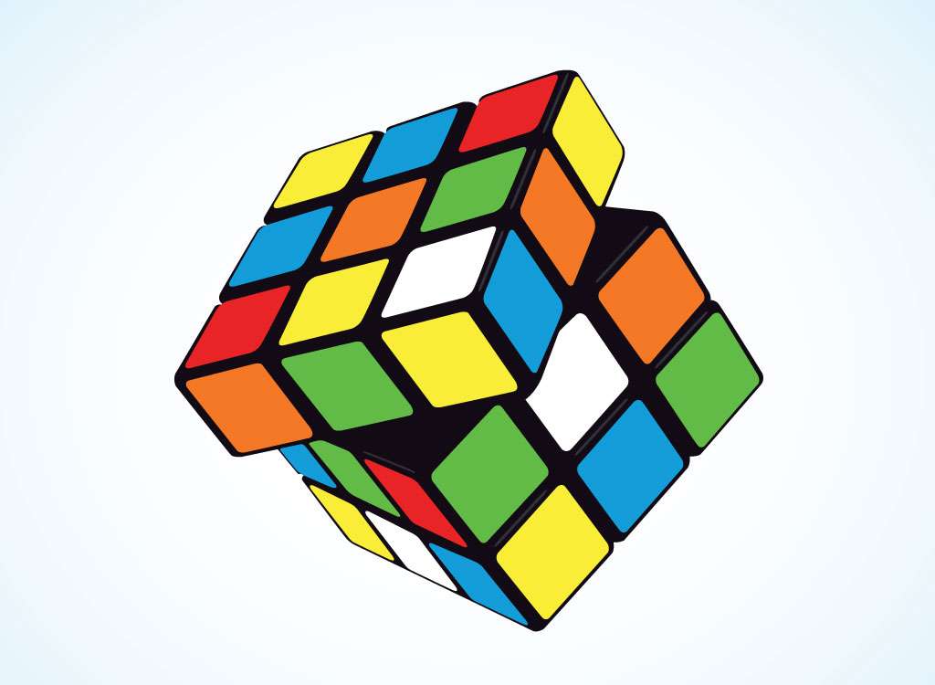 3 d drawing of a multi-colored rubik's cube free image download