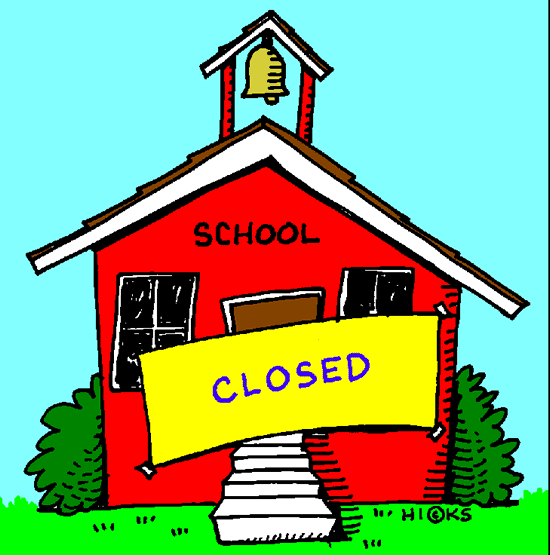 Drawing of a closed school building free image download