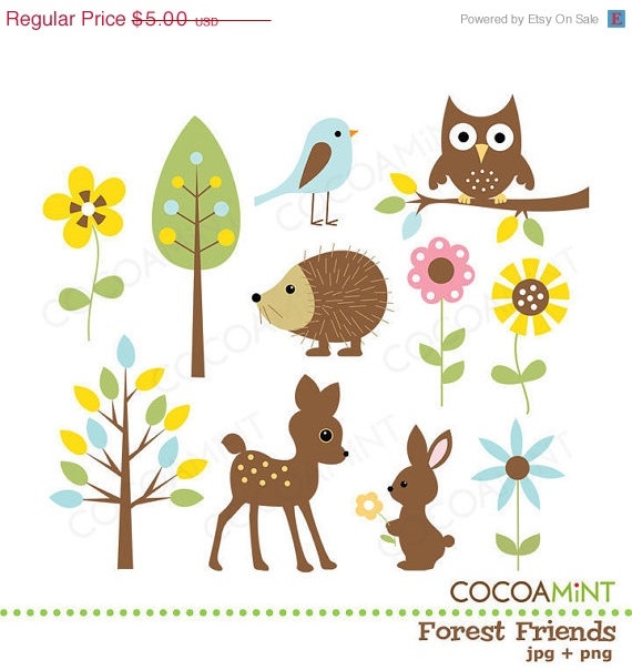 40 Off Sale Forest Friends By Cocoamint On Etsy $300 free image download