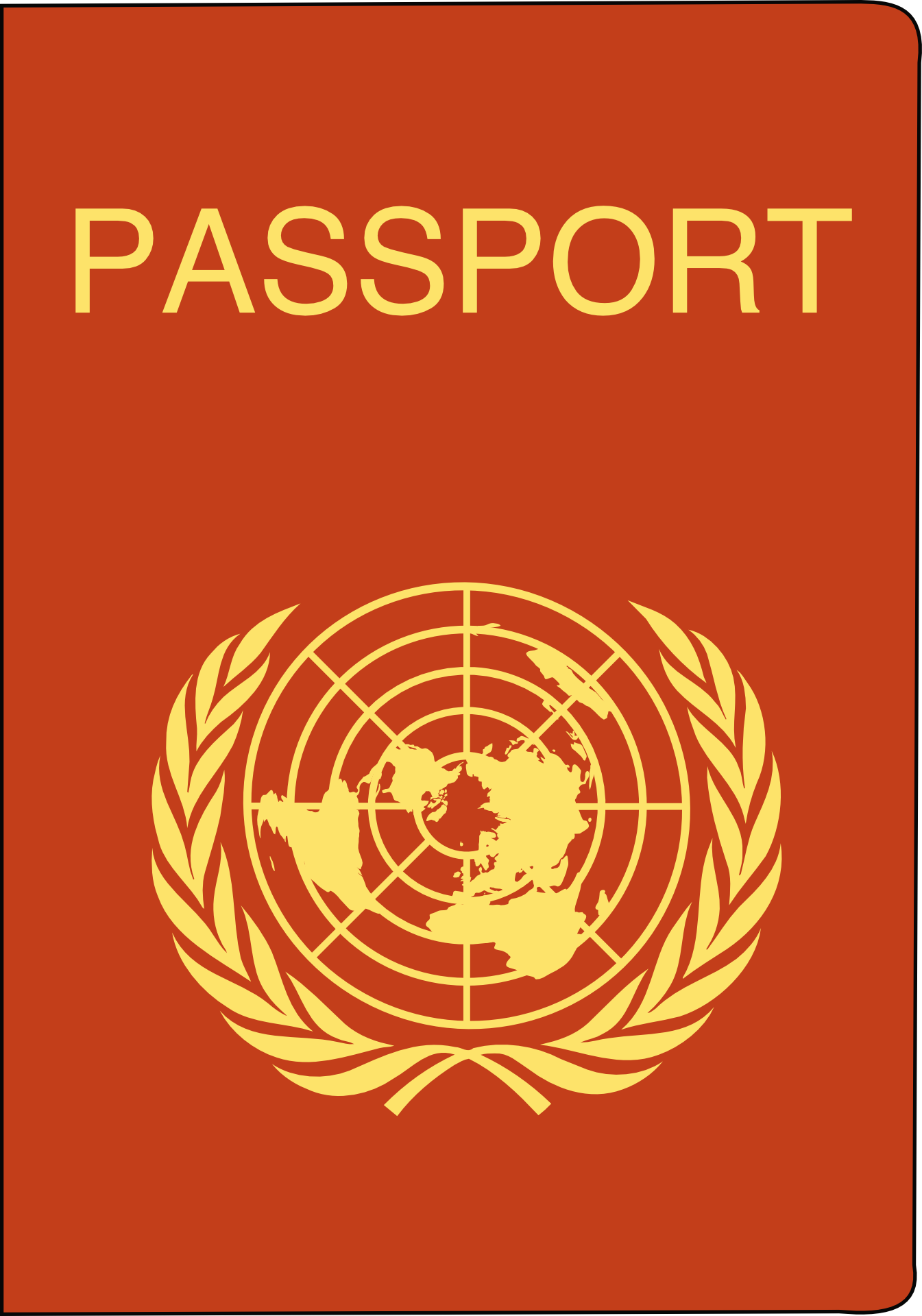 Painted red passport free image download