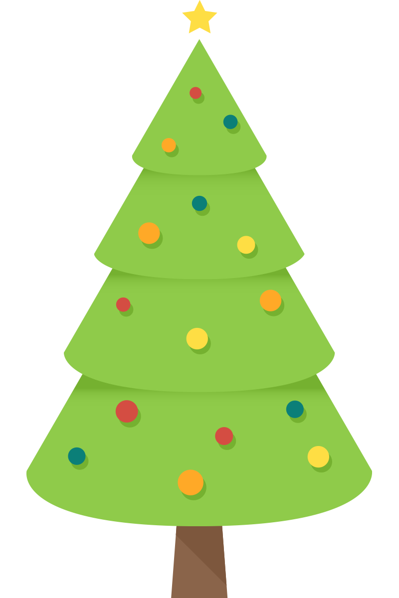 Simple Christmas Tree drawing free image download