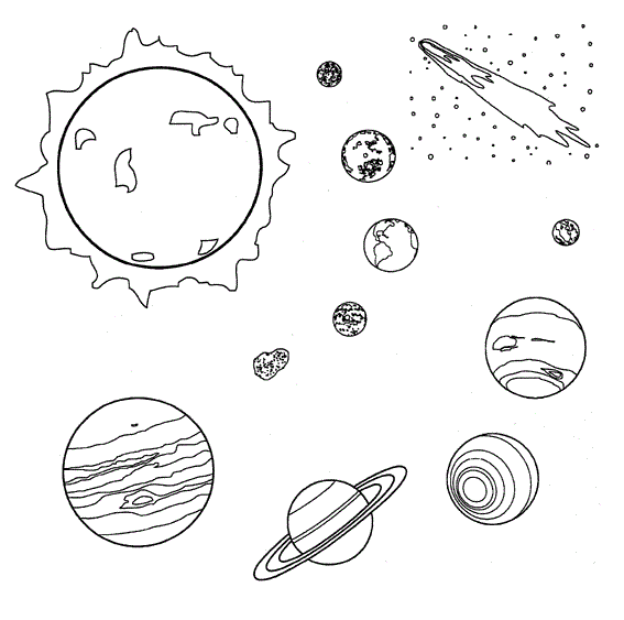 Planets And Stars drawing free image download