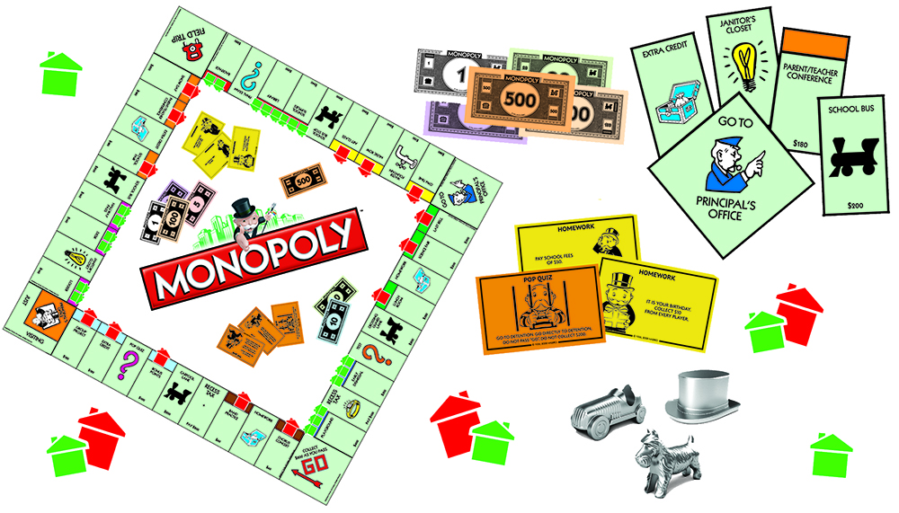 Set for Monopoly game, drawing free image download