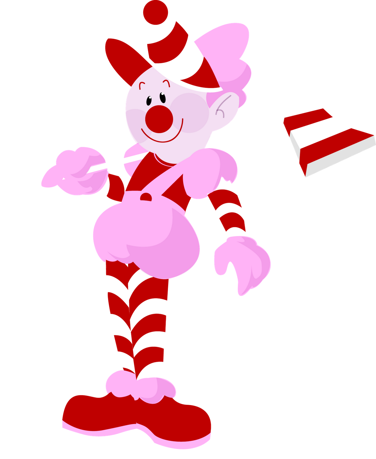 Clipart of the pink clown from Candy land free image download
