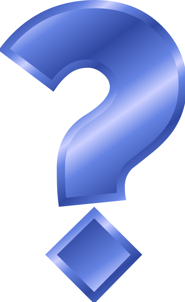 Blue question mark as a graphic image free image download