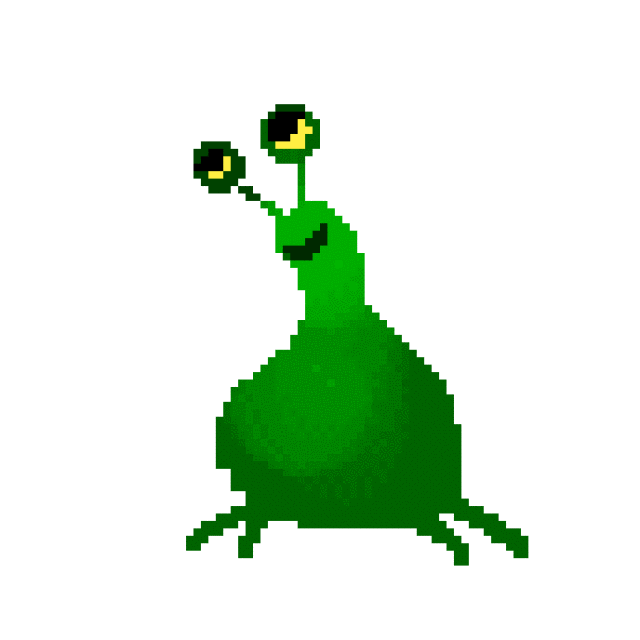 Green monster from a computer game free image download