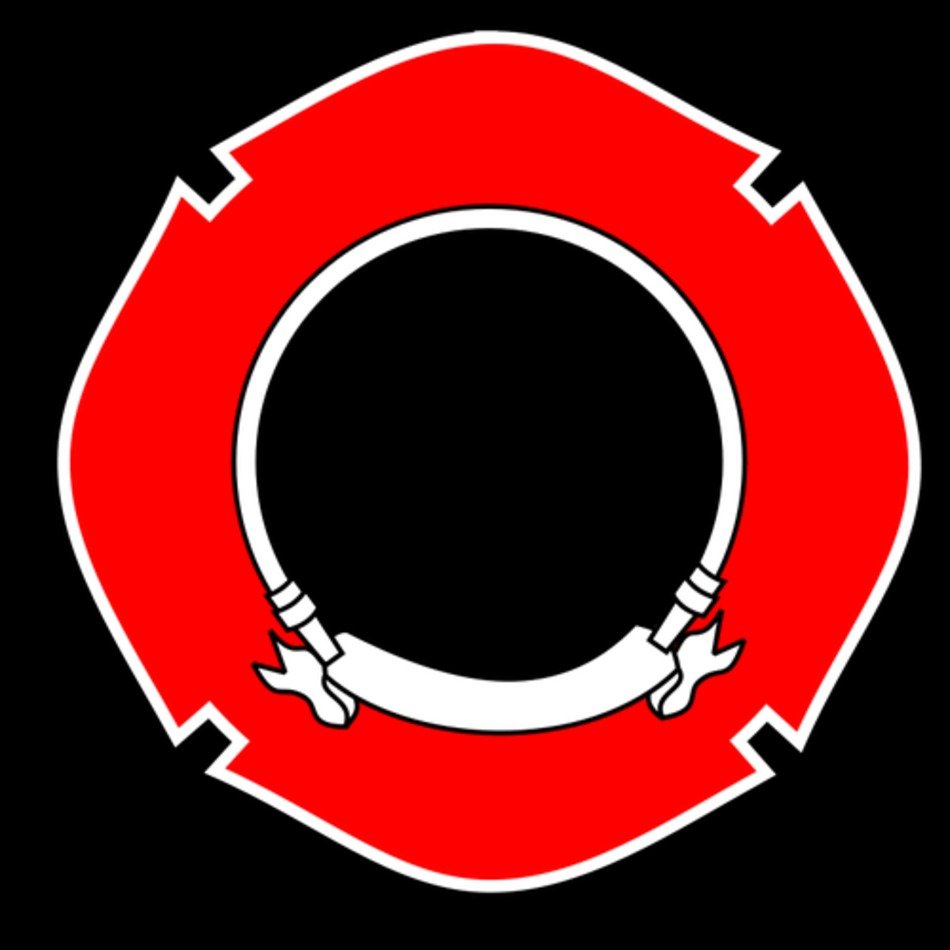 Blank Round Firefighter Emblem Vector Image free image download