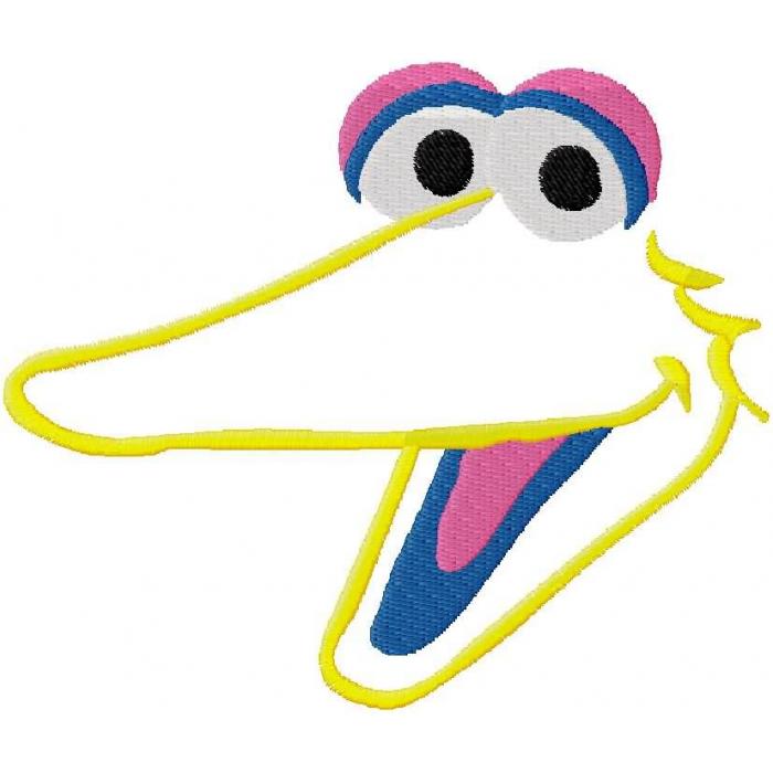 Big Bird Face Outline Embroidery 2 Designs free image download