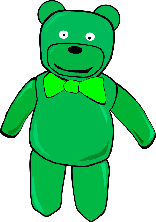 Green teddy bear free image download
