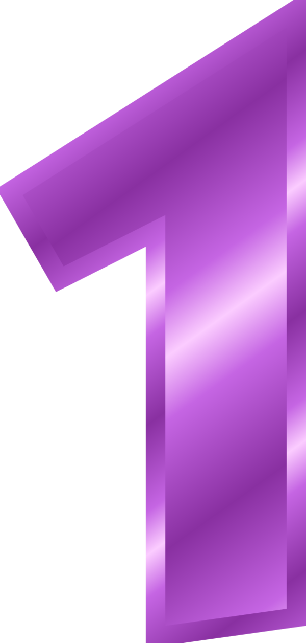 Purple number "1" as a picture for clipart free image download