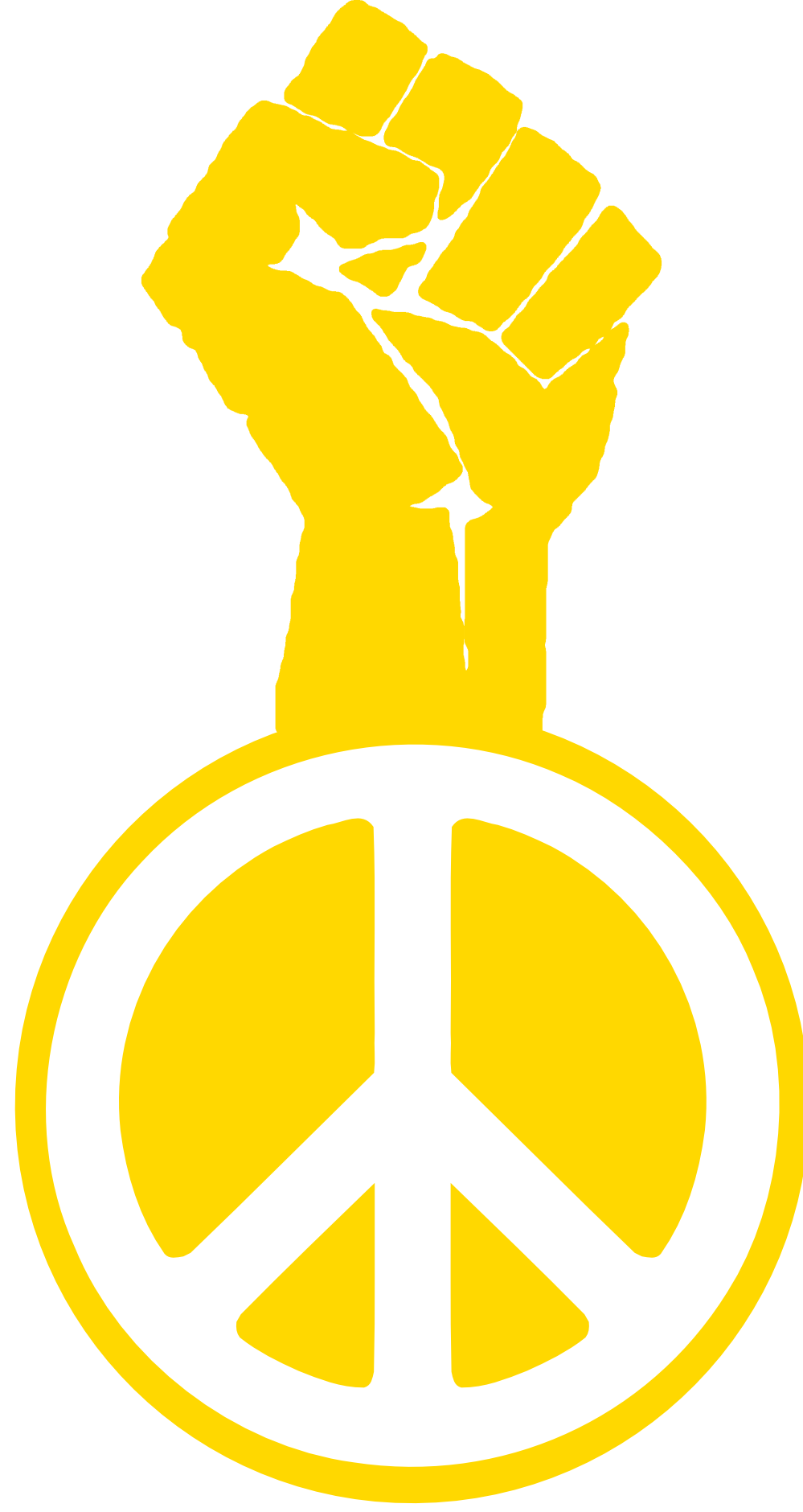 Yellow peace Logo drawing free image download