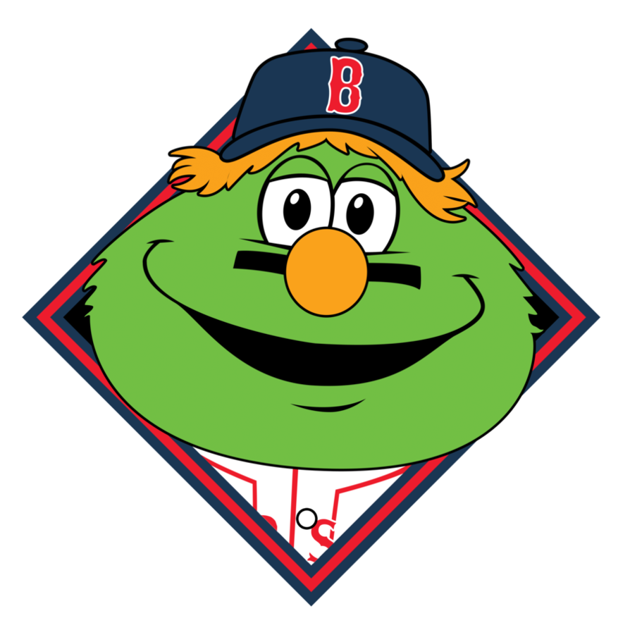 Green monster in a cap with Red Sox Logo free image download