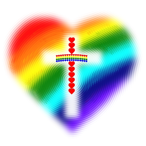 Cross and heart drawing free image download