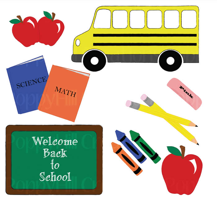 Colorful school clipart free image download