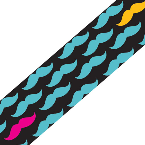 Ribbon with colorful mustache free image download