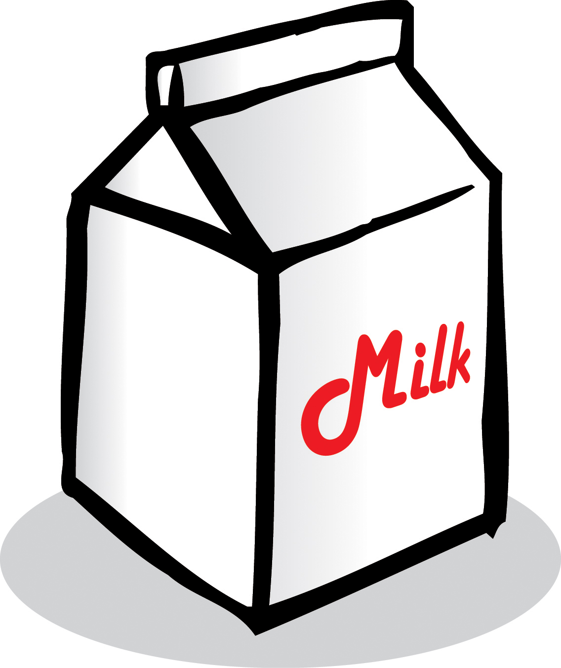 Drawing of a cardboard box for milk free image download