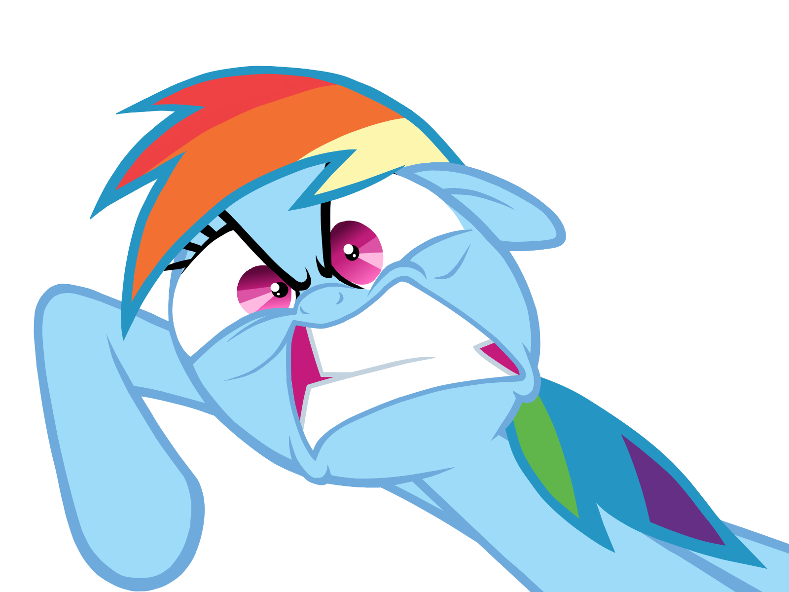 Rainbow Dash angry drawing free image download