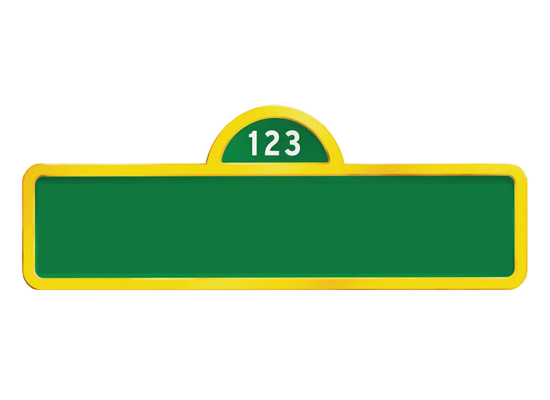 Painted green street sign on a white background free image download