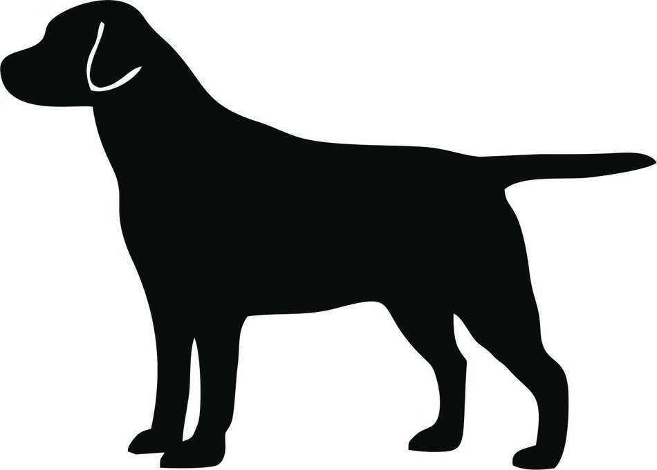 Black Lab Silhouette drawing free image download