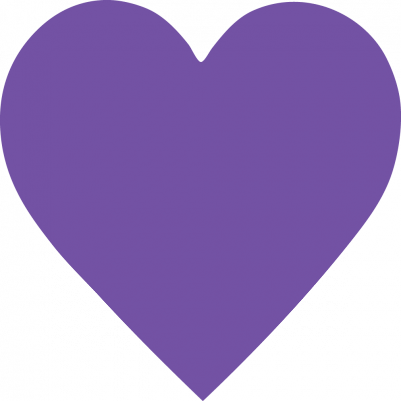 Lavender color heart on a white background free image download