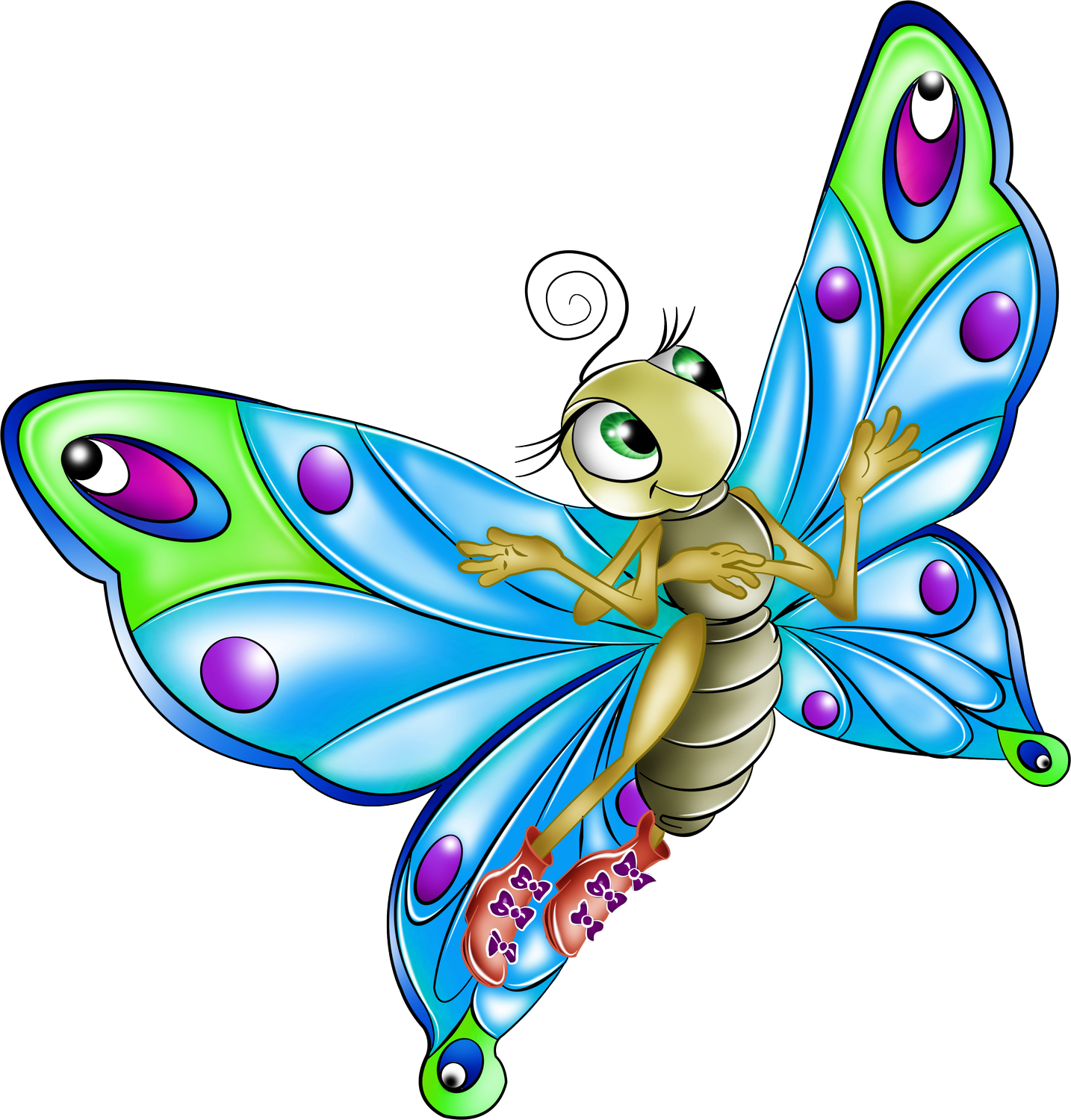 Cartoon butterfly drawing free image download