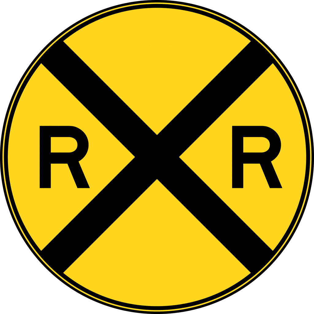 Highway Rail Grade Crossing drawing free image download