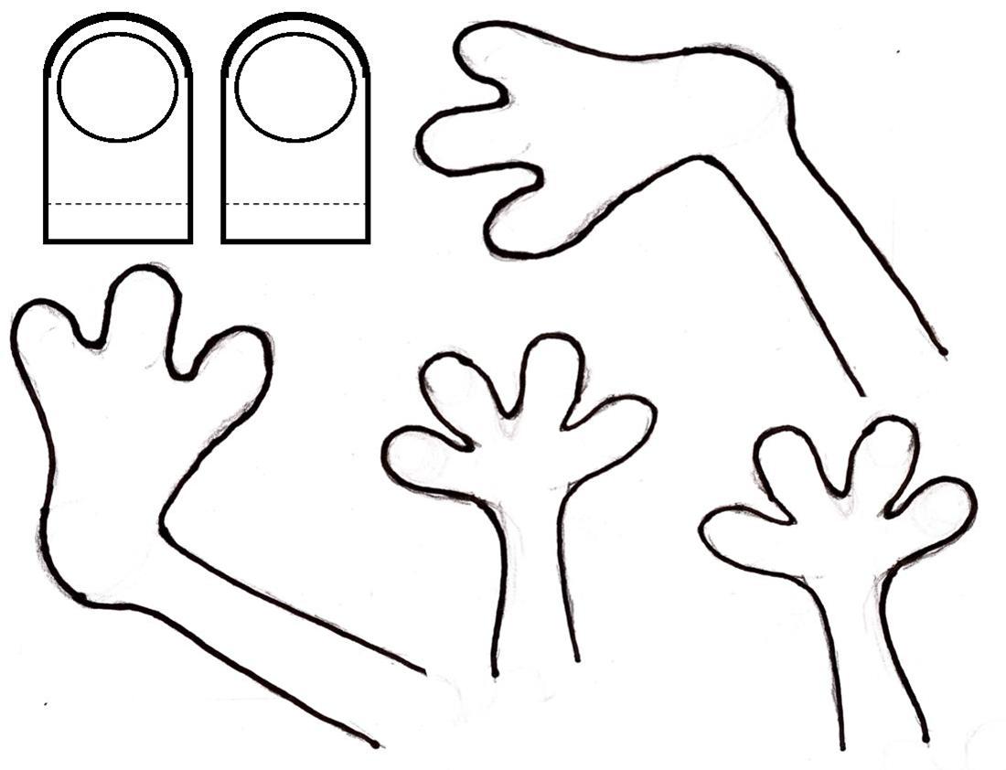 Parts of frog, Fold Eyes and legs, outline free image download