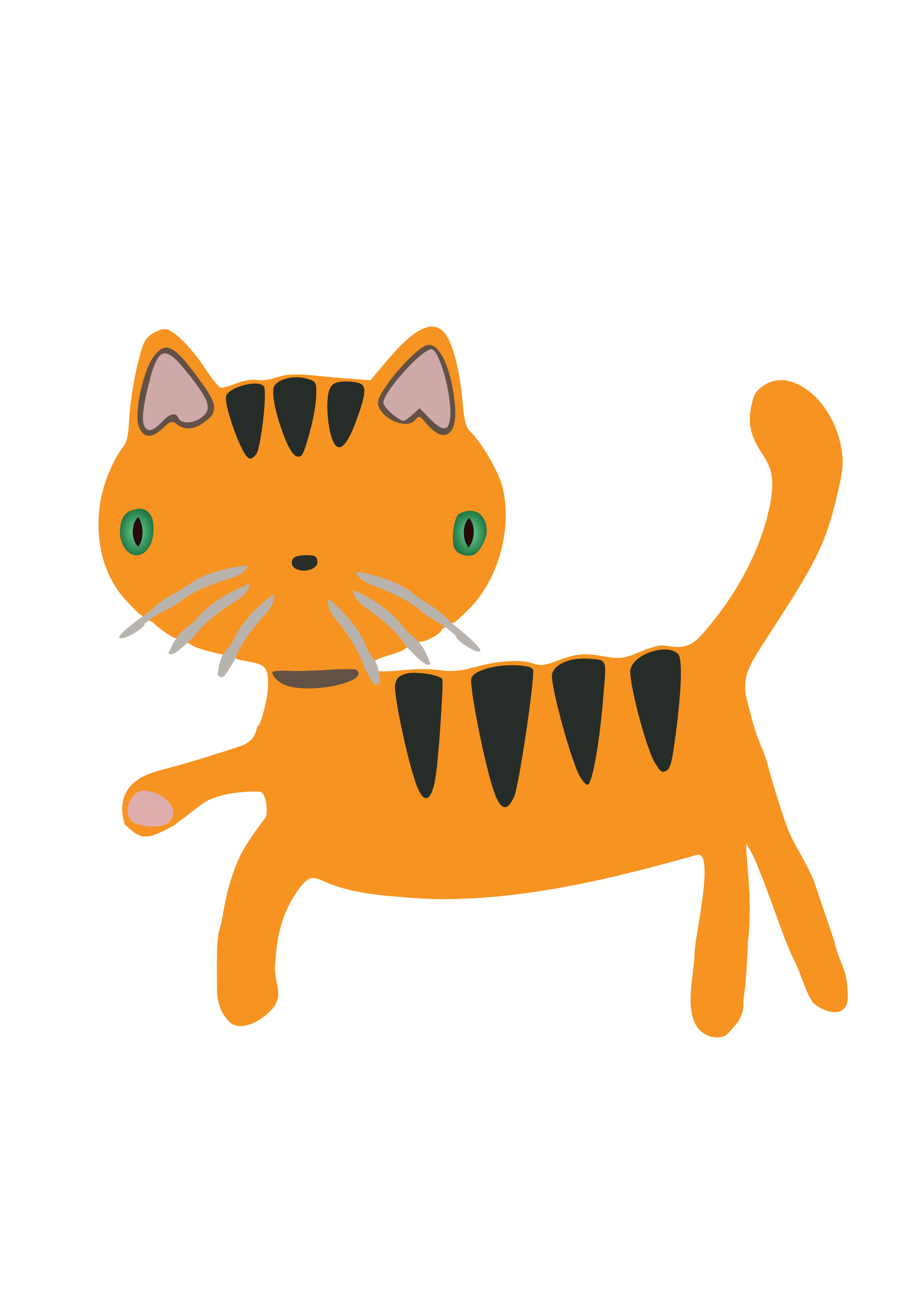 Ginger cat with black stripes free image download