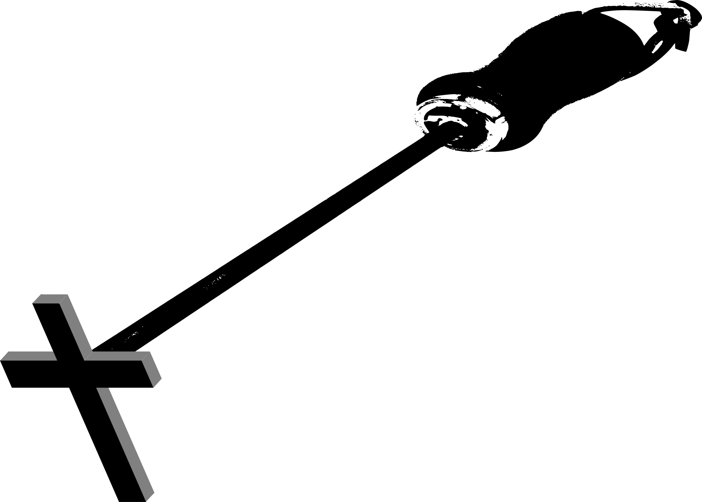 Shadow from a black cross as a picture for clipart free image download